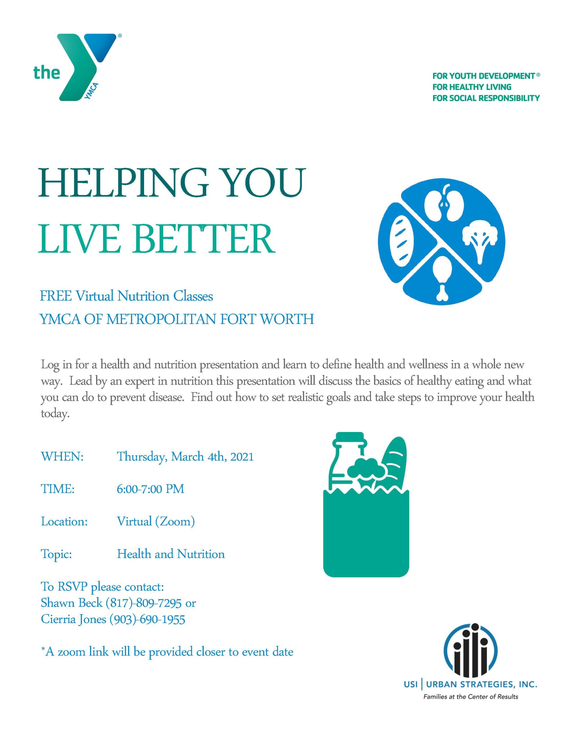 Virtual Nutrition Class - Helping You Live Better