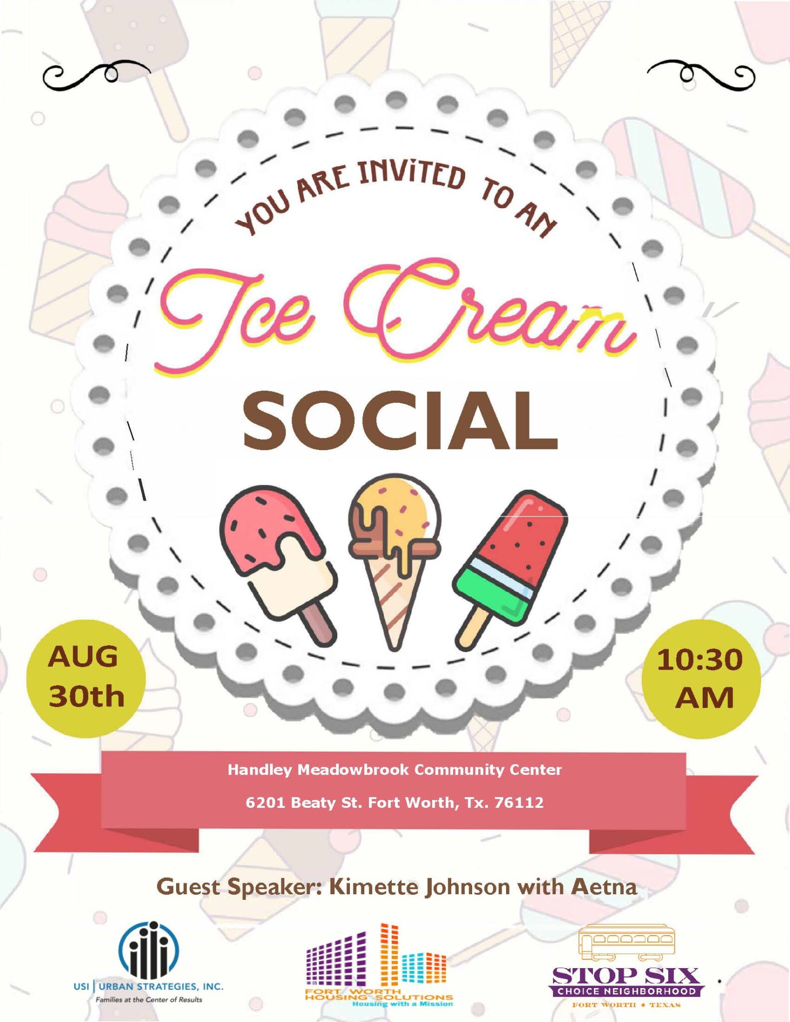 Senior Ice Cream Social | Stop Six